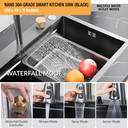 RUHE Nano Kitchen Sink 304-Grade Single Bowl (30x18x9 Inches) with ...