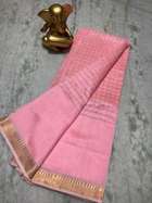 Buy A R HANDLOOM Self Design, Striped, Woven Daily Wear Chanderi, Silk ...