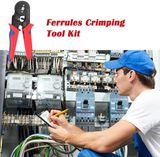JANCOM Ferrule Crimping Kit Self adjustable Ratchet Wire Crimper Plier ...