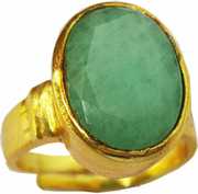 RS JEWELLERS Gemstones 5.2 Ratti Natural Certified EMERALD panna Gemstone Panchdhatu Ring ...