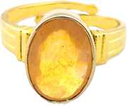 RS JEWELLERS Gemstones Ring 4.30 Yellow Sapphire/Pukhraj GEMSTONE Adjustable PANCHDHATU RING ...
