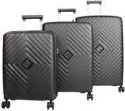 VIP Quad 8 Wheels Polypropylene Luggage Set of 3 Trolley Bags (55 cm+65 ...