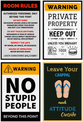 funny office rules poster