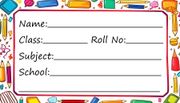 CLICKEDIN 8 cm Beautiful Design Name Slip For Kids Notebook(Pack of 80 ...