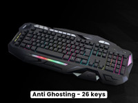 ZEBRONICS ZEB-MAGNUS Wired USB Standard Gaming Keyboard Compatible with ...