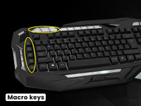 ZEBRONICS ZEB-MAGNUS Wired USB Standard Gaming Keyboard Compatible with ...