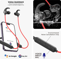 TECHFIRE FIRE-145 -36 Hours Playtime Neckband hi-bass Wireless ...