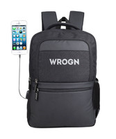 WROGN Backpack with USB Charging port 15.6 inch with Two Compartment ...