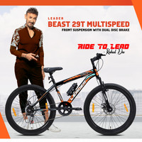 LEADER Beast 29T Multispeed (7 Speed) Bike & Dual Disc Brake 29 T (inch ...