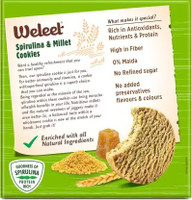 Weleet Spirulina & Millet Digestive Healthy Cookies |Free of White ...