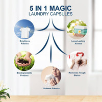 Ecosys 5-in-1 Dissolvable Magic Laundry Pods for 10 washes,1 Pod = 1 ...