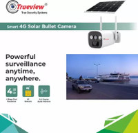 Trueview 4MP Smart CCTV 4G Sim Based Solar Powered Bullet CCTV Camera ...