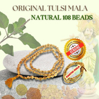 CRAFTSMALL Original TULSI MALA Natural 108 Beads+TULSI KANTHI MALA ...