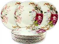 RRGD 8 INCH Melamine HALF PLATE for Snacks & Dinner | Nasta Plates(Set ...