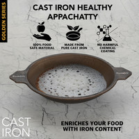 Sumeet Gold Series Pre Seasoned Cast Iron Appachatti for Vellapam ...