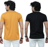 MAYUR CLOTHING Graphic Print Men Round Neck Black, Gold T-Shirt - Buy ...