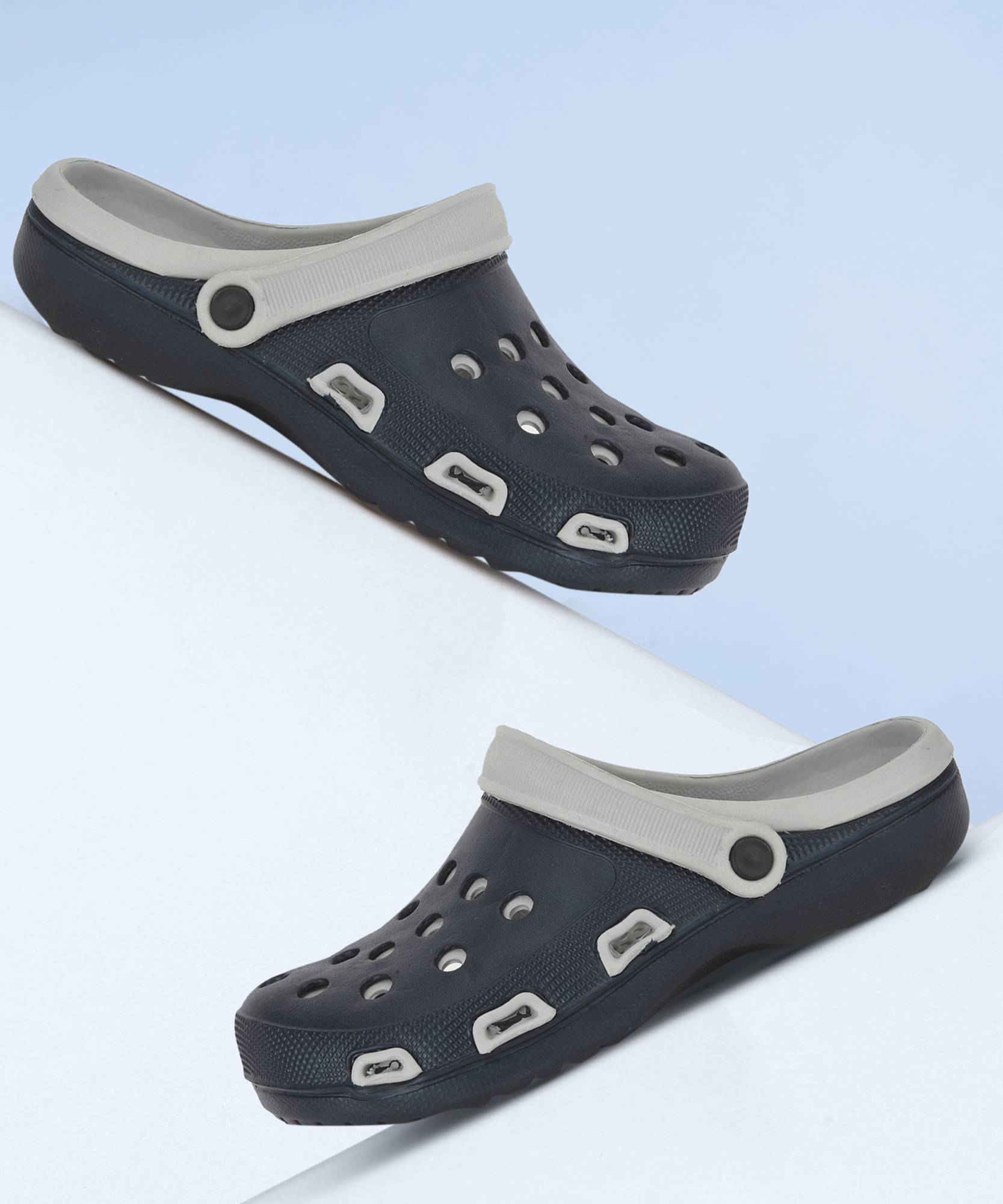 Aqualite Men Navy, Grey Clogs - Buy Aqualite Men Navy, Grey Clogs ...