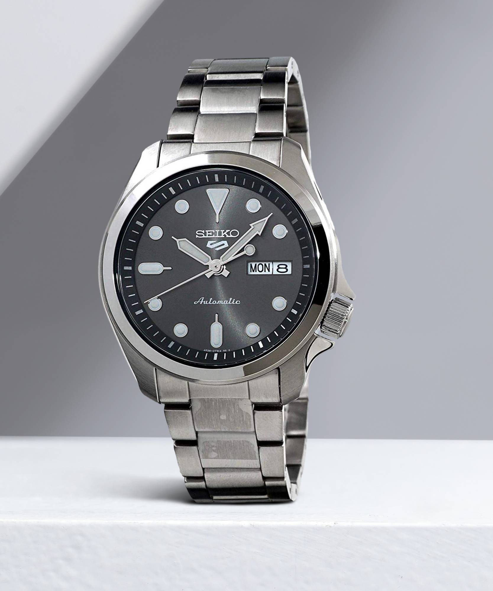 Seiko Seiko 5 Sports Automatic 100m Gray Dial Watch SRPE51K1 Analog ...