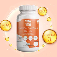 TATA 1mg Salmon Omega 3 Fish Oil 1000mg,Fish Oil Capsule with Omega-3 ...