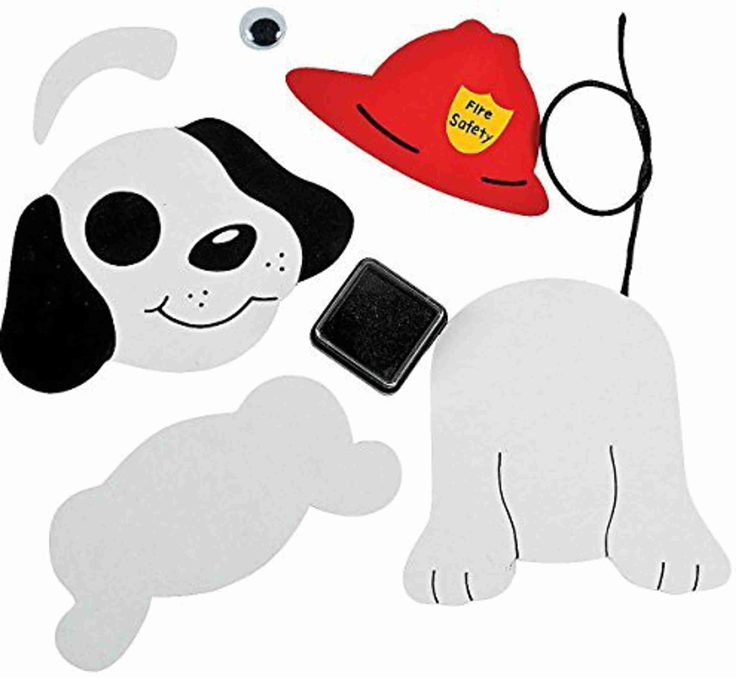 FUN EXPRESS Fire Safety Dalmatians Craft Kit 24 Pack 8". Cardstock ...