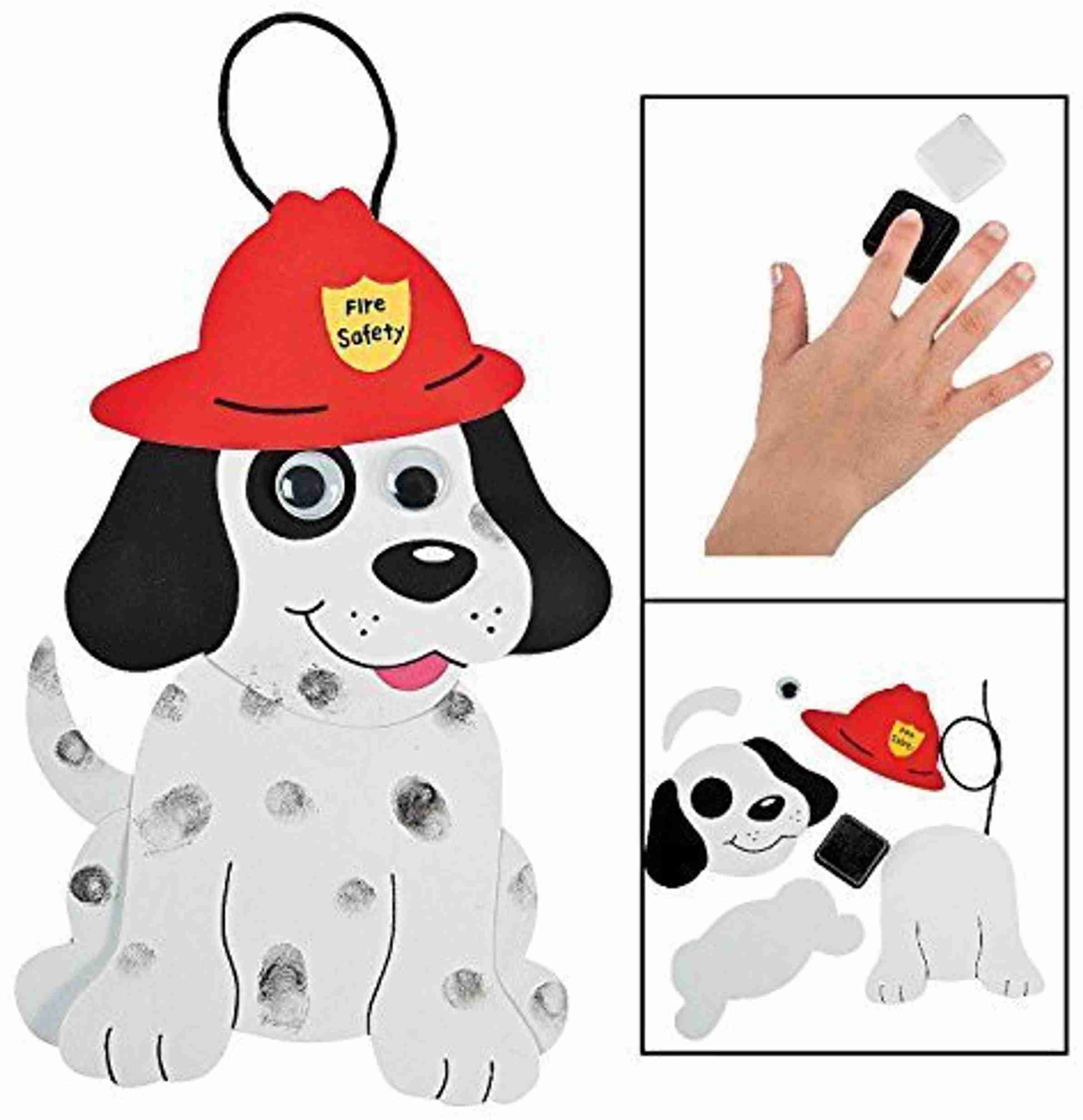 FUN EXPRESS Fire Safety Dalmatians Craft Kit 24 Pack 8". Cardstock ...