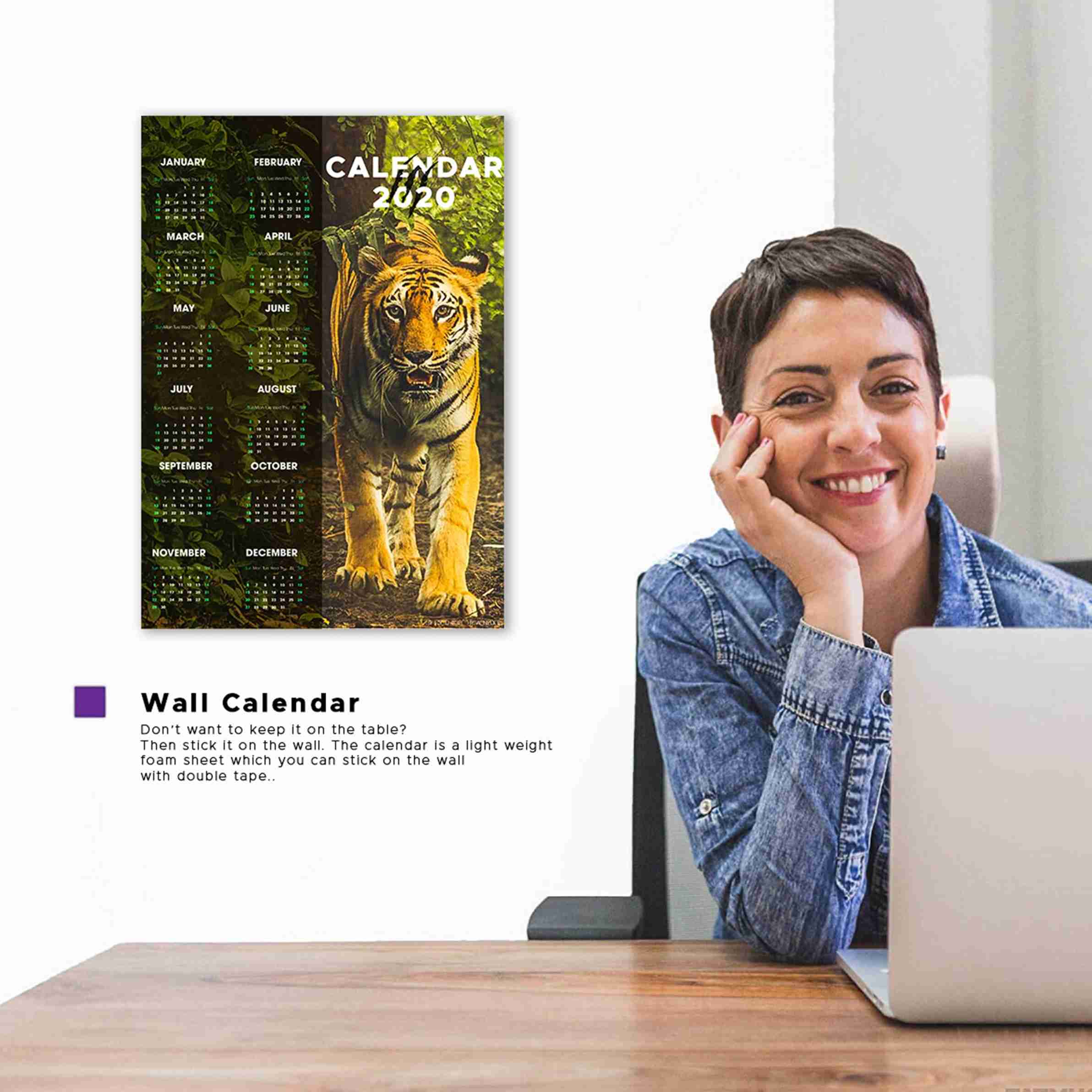 Piyush Pande Tabletop/Wall TIGER Calendar 2020 2020 Table Calendar ...