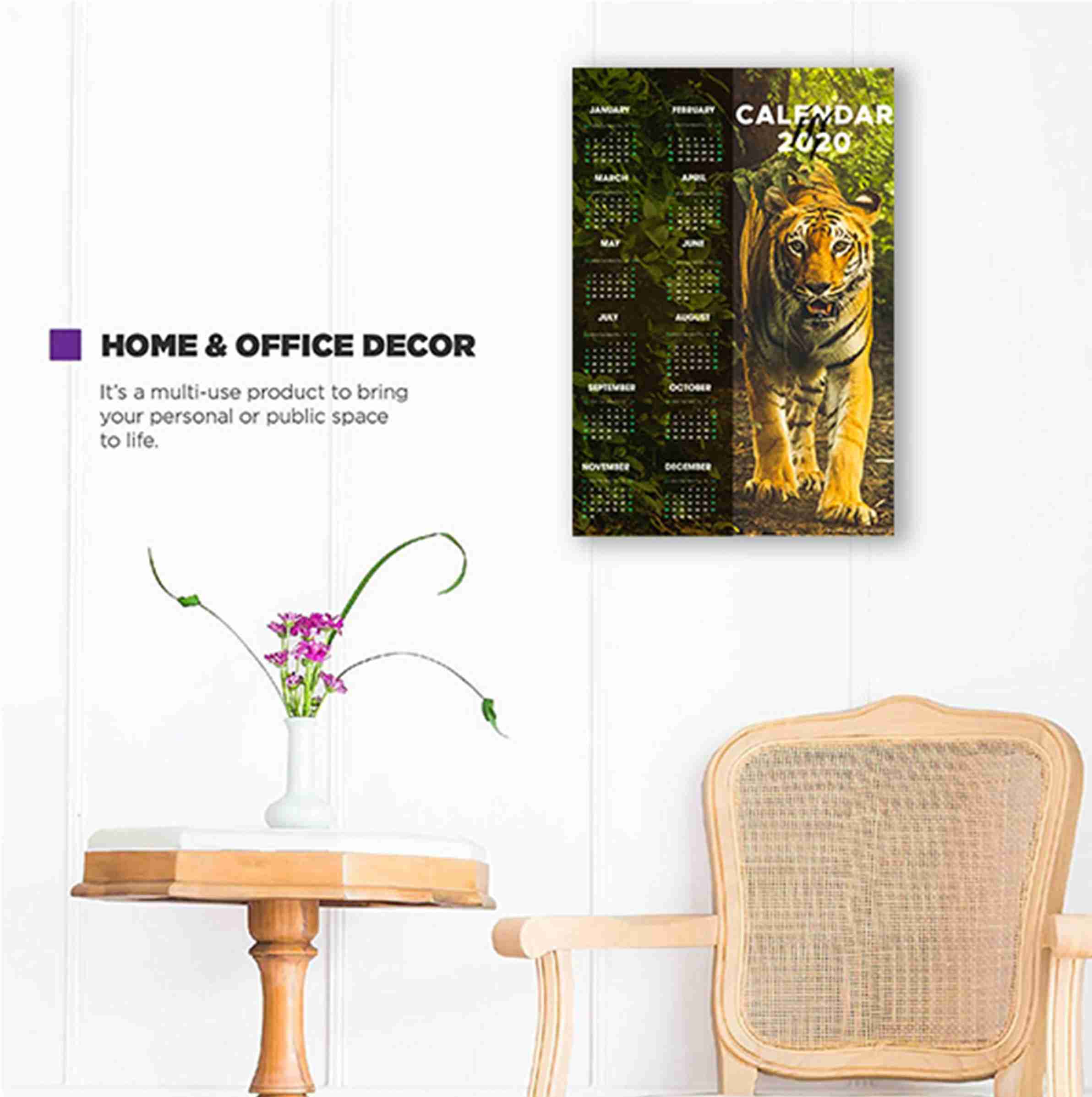 Piyush Pande Tabletop/Wall TIGER Calendar 2020 2020 Table Calendar ...