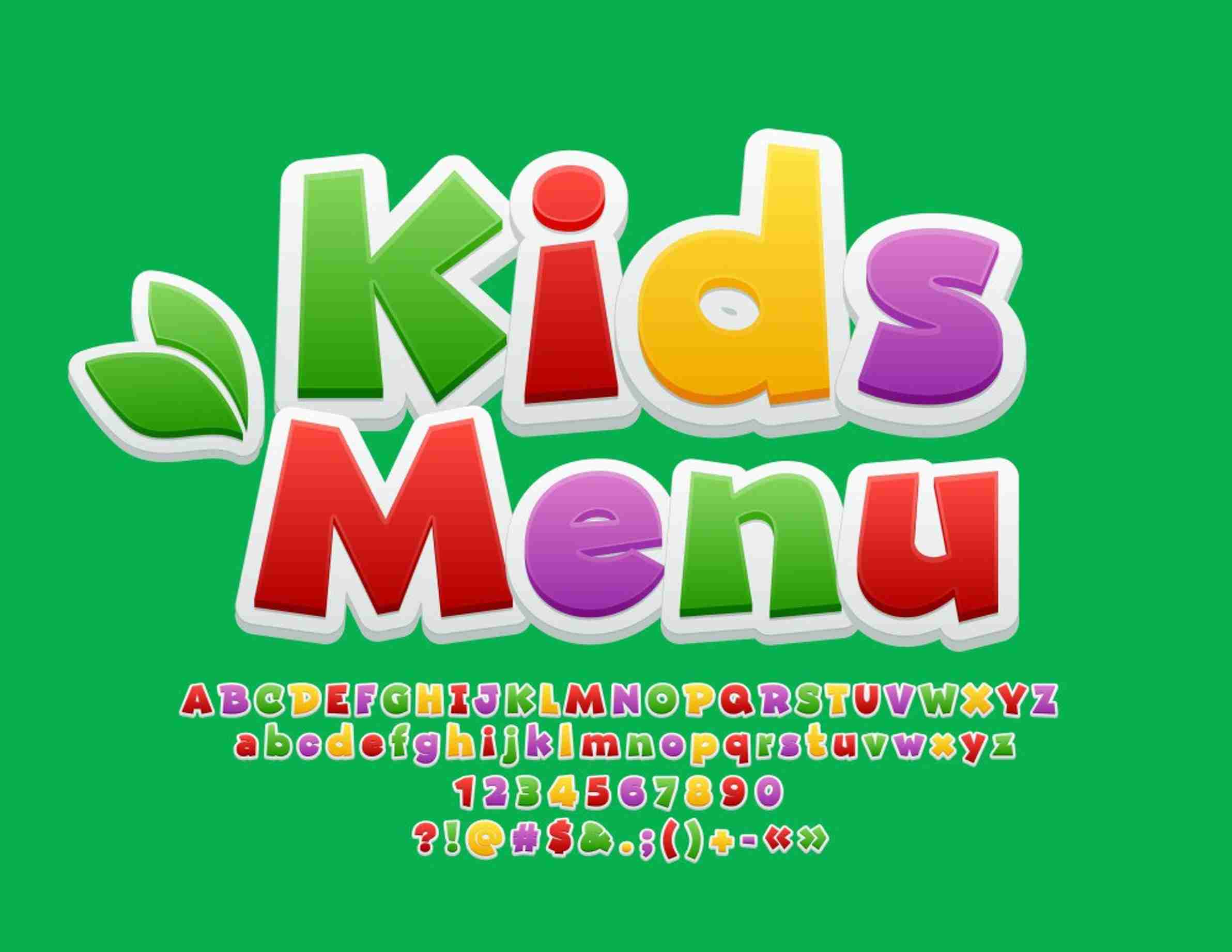 KD kids menu alphabet Sticker Poster|| Paper Print - Educational ...