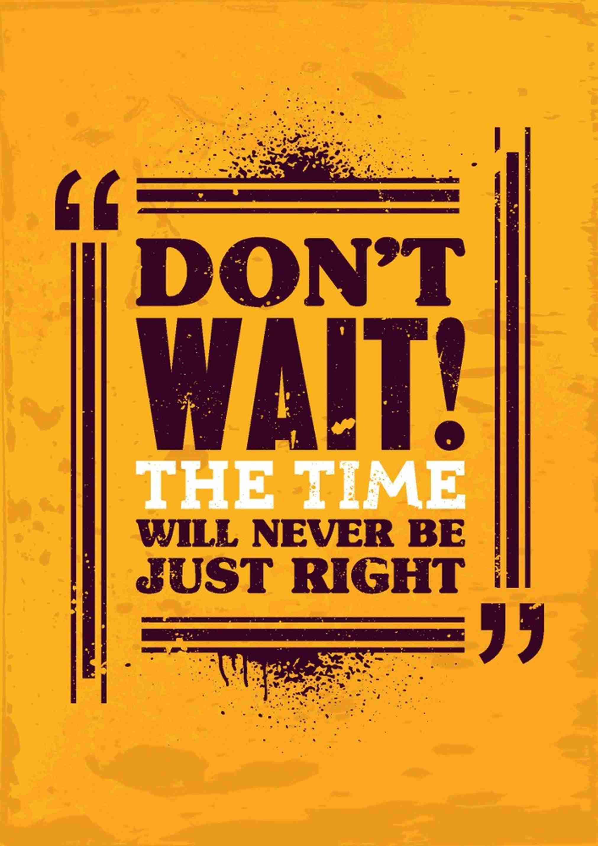 KD don't wait Poster|Motivational Poster|Inspirational Poster|size ...