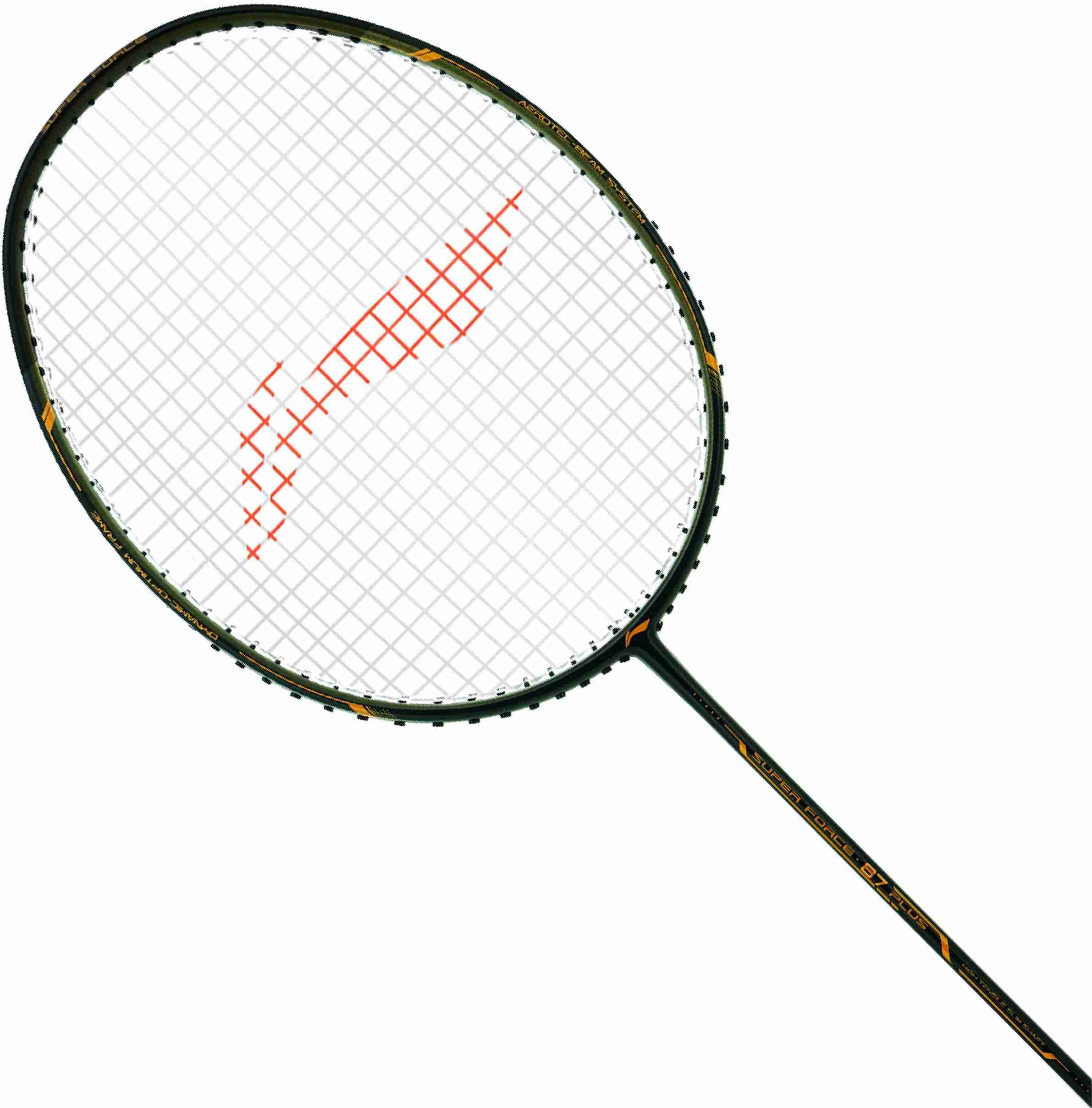 LI-NING Super Force 87 PLUS Black, Orange Strung Badminton Racquet ...