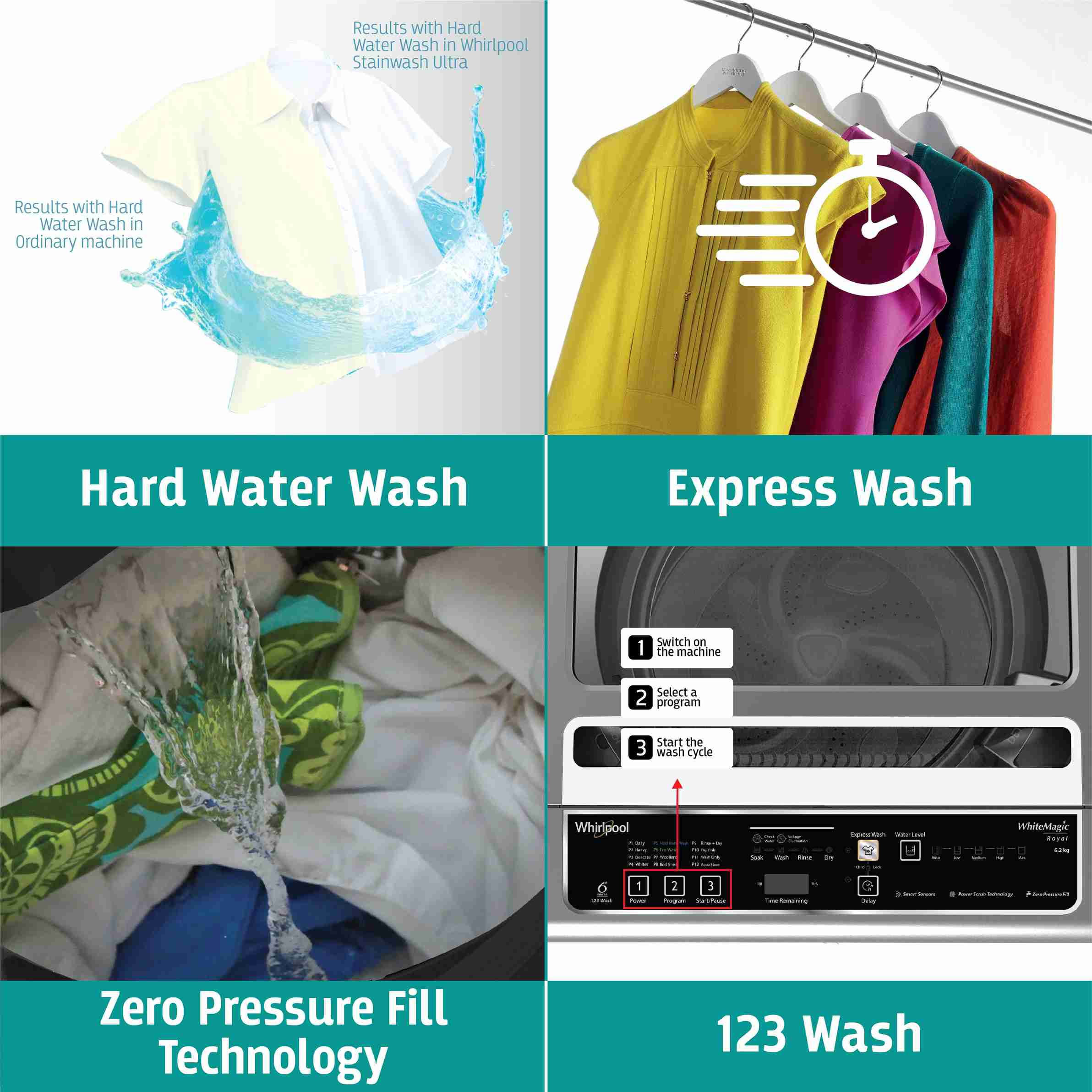 Whirlpool 6.2 kg Hard Water wash Fully Automatic Top Load Washing ...