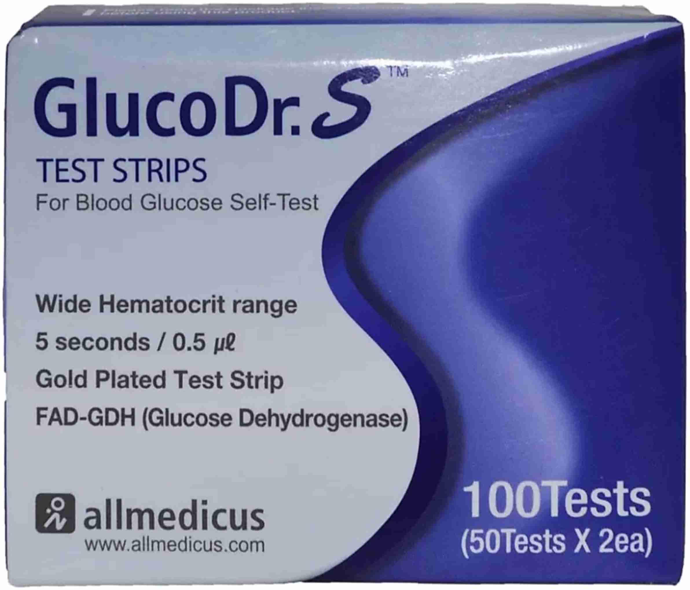 GLUCO DR. S Model: AGM 513S 100 Glucometer Strips Price in India - Buy ...