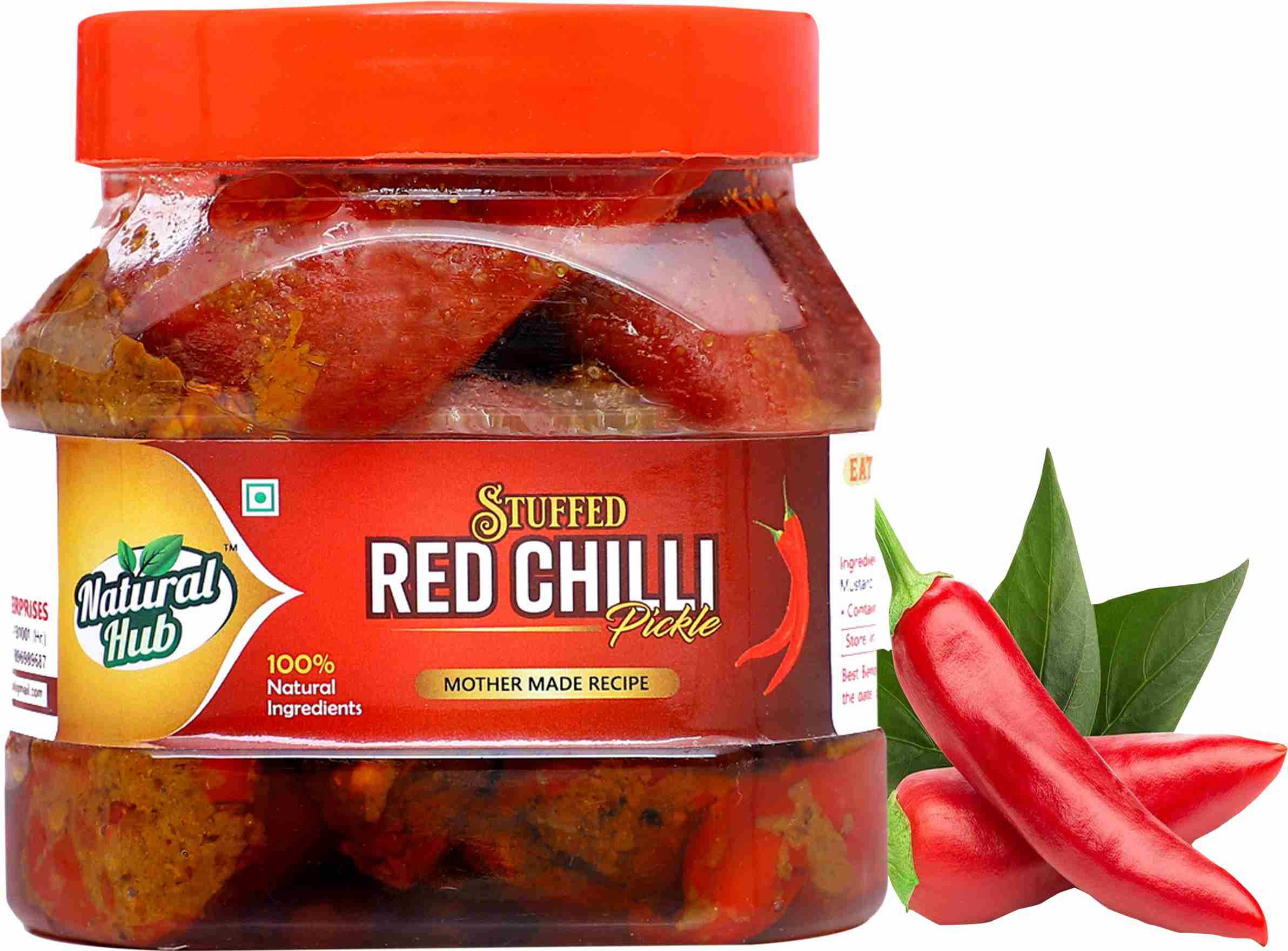 Natural Hub Mother Made Organic Gujarati Red Chilli Pickle(The Real ...