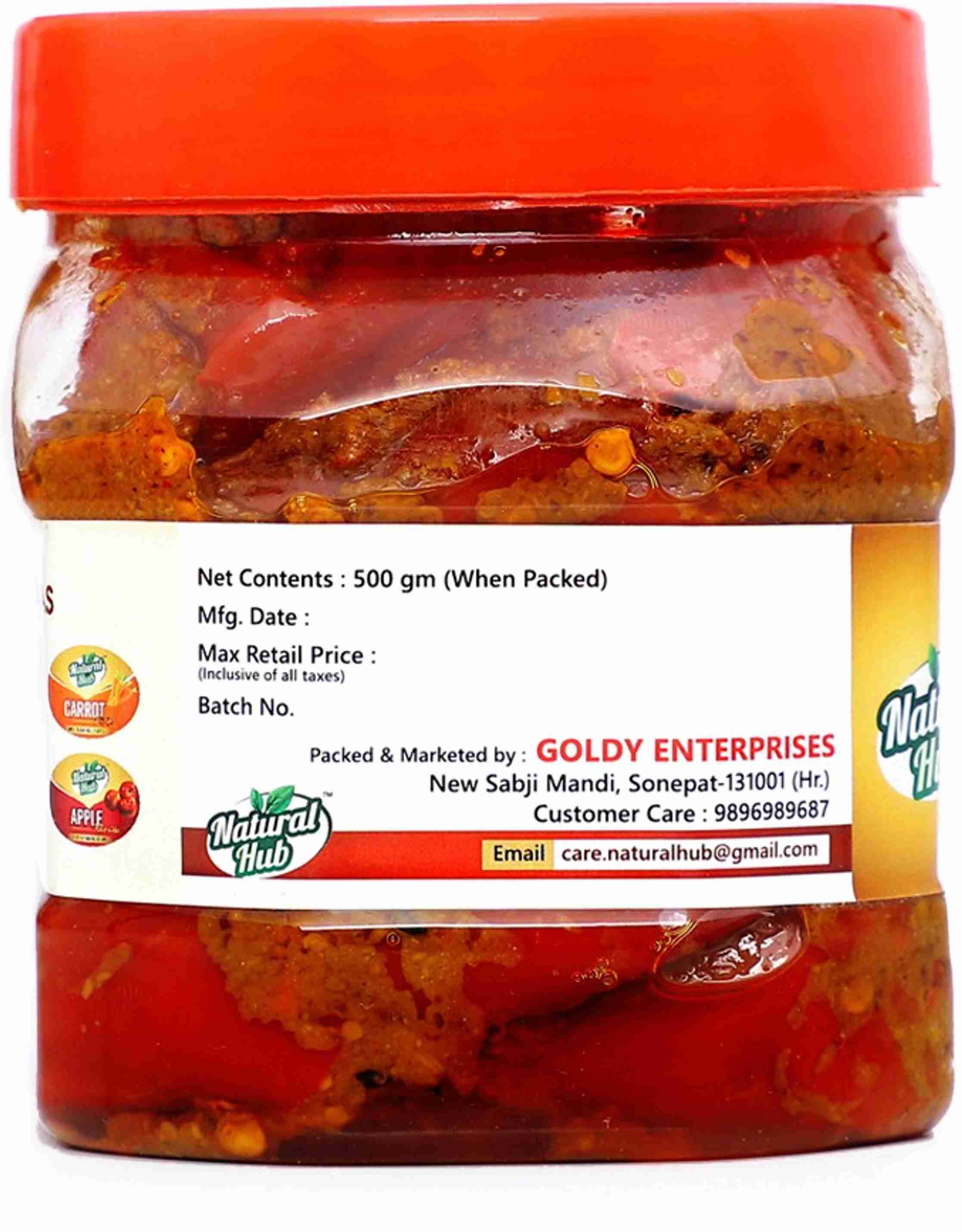 Natural Hub Mother Made Organic Gujarati Red Chilli Pickle(The Real ...