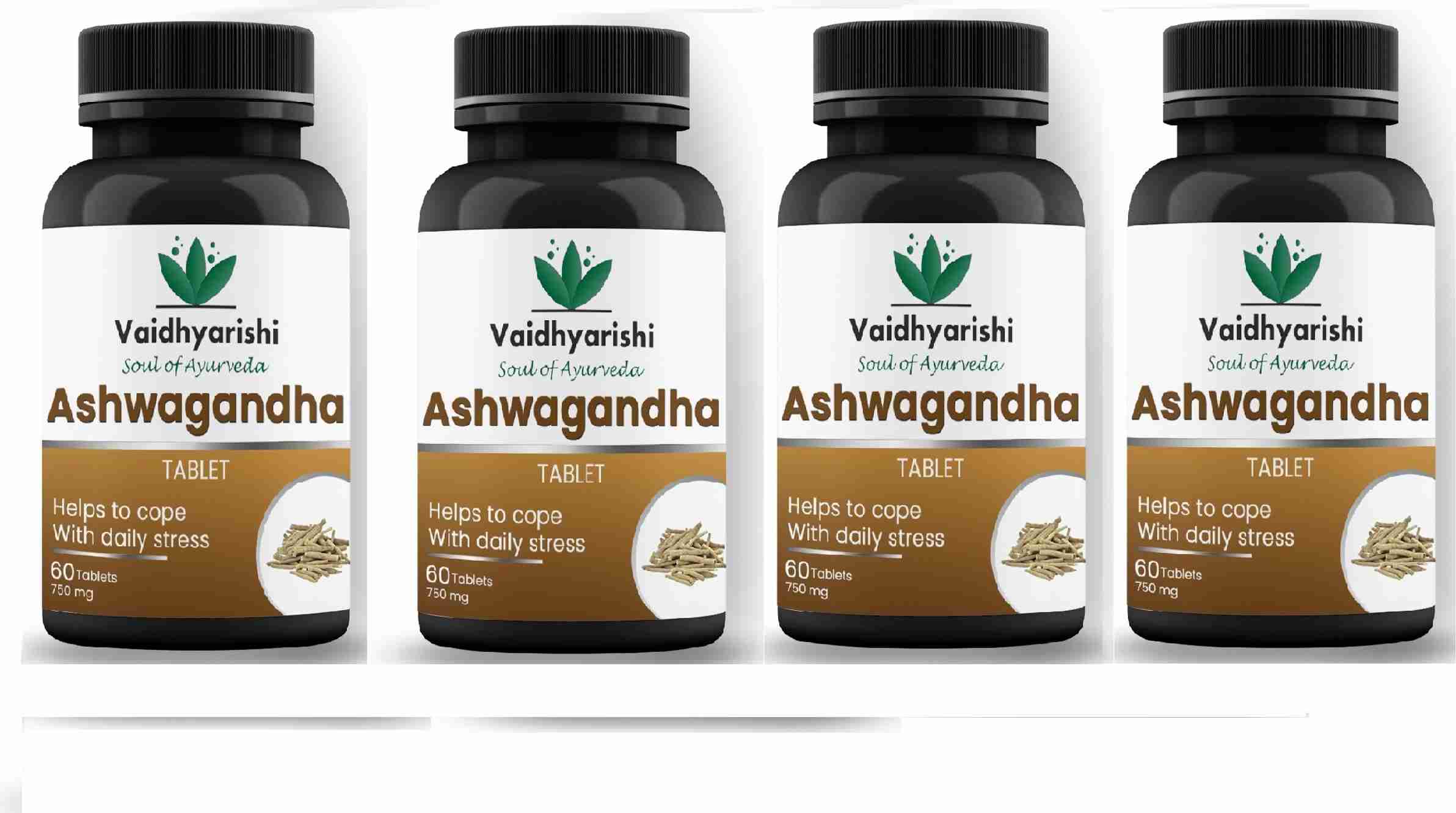 VAIDHYARISHI Ashwagandha Tablet Help To Cope With Daily Stress (750mg ...