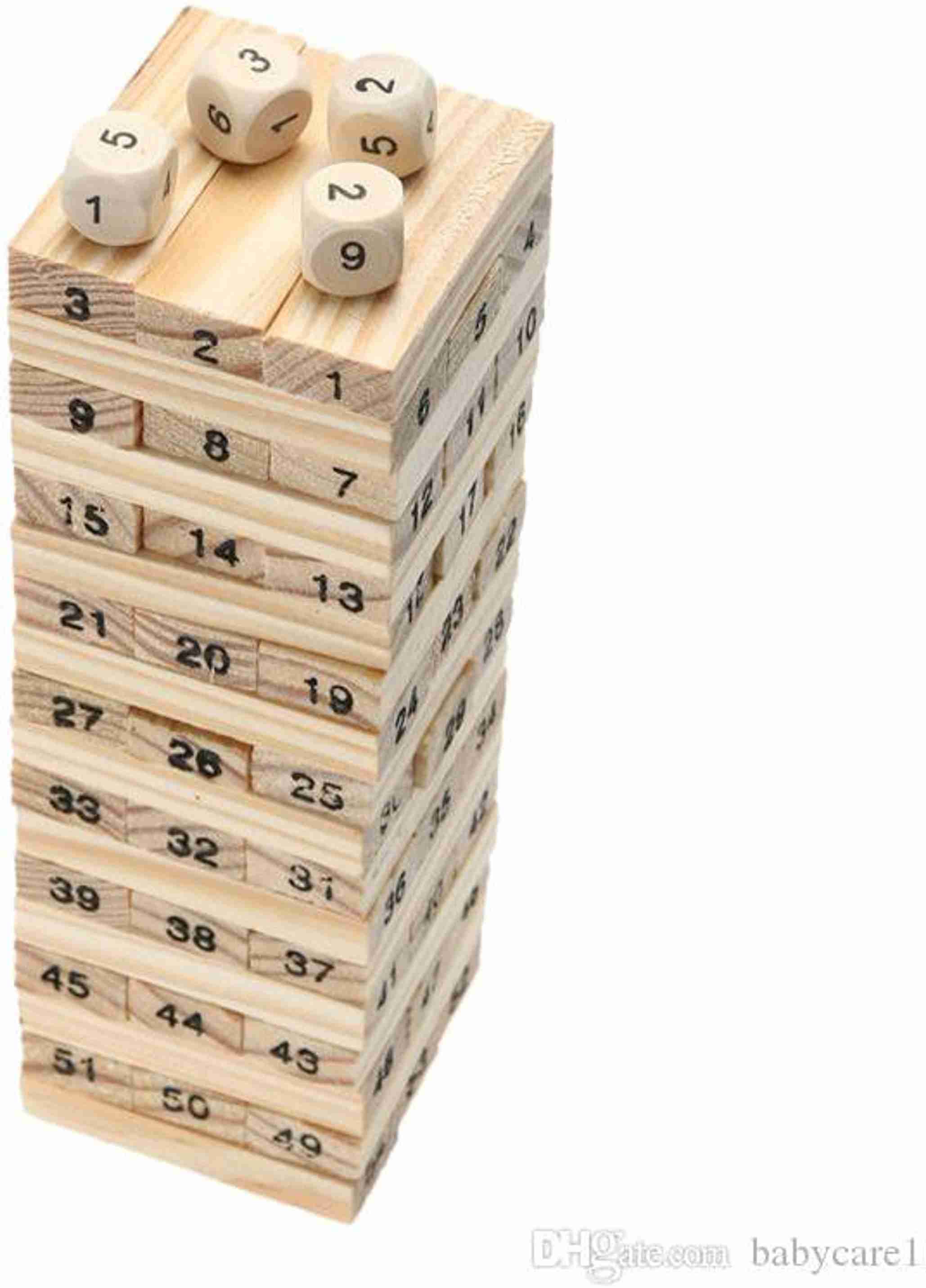 BENISON INDIA ZENGA WOODEN BLOCKS NATURAL WOOD COLOUR Toy - ZENGA ...