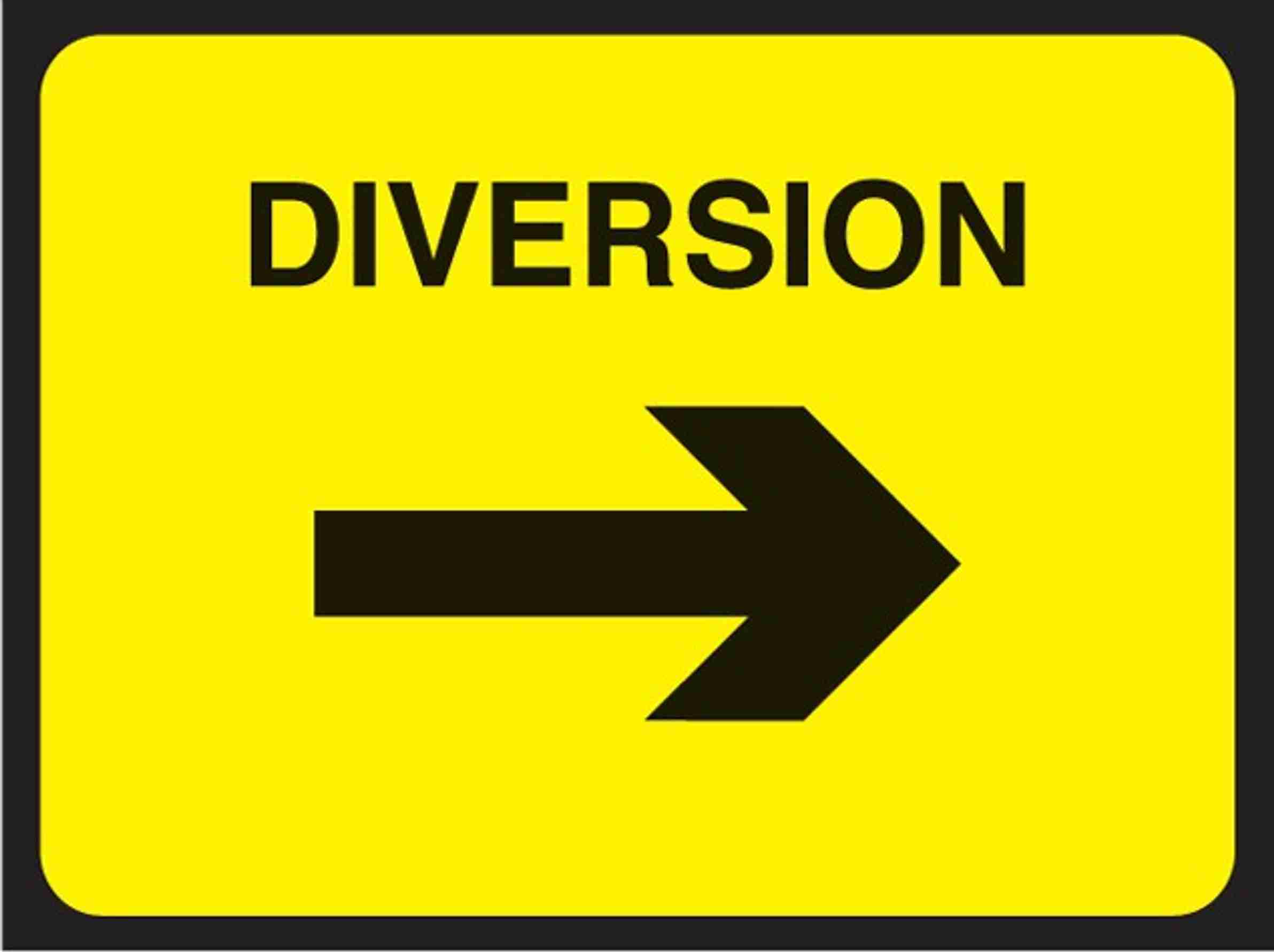 SRG INFOTECH RIGHT DIVERSION SIGN BOARD Emergency Sign Price in India ...