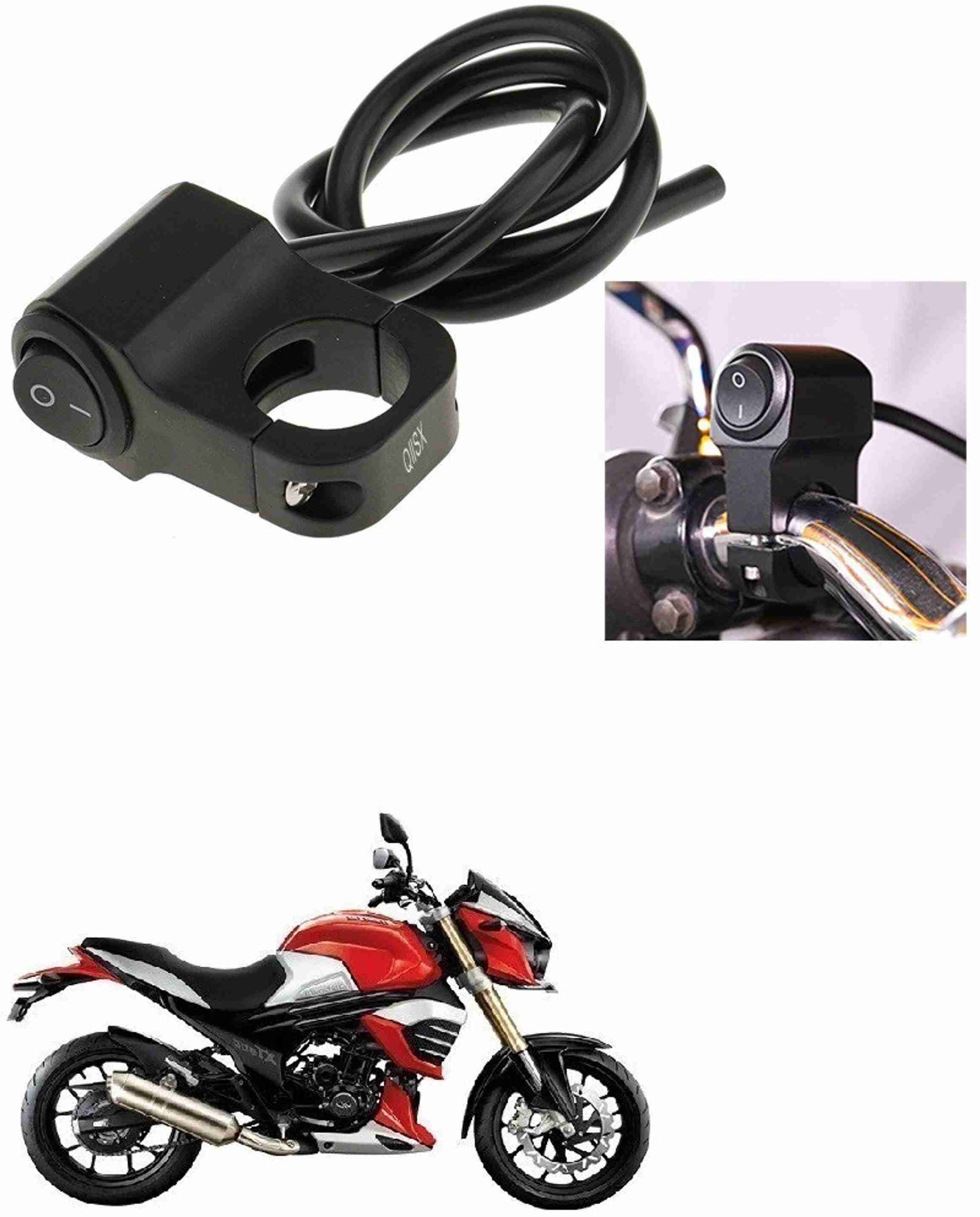 Qiisx CNC On/Off Motorcycle Handlebar Fitting Switch For Mahindra MOJO ...