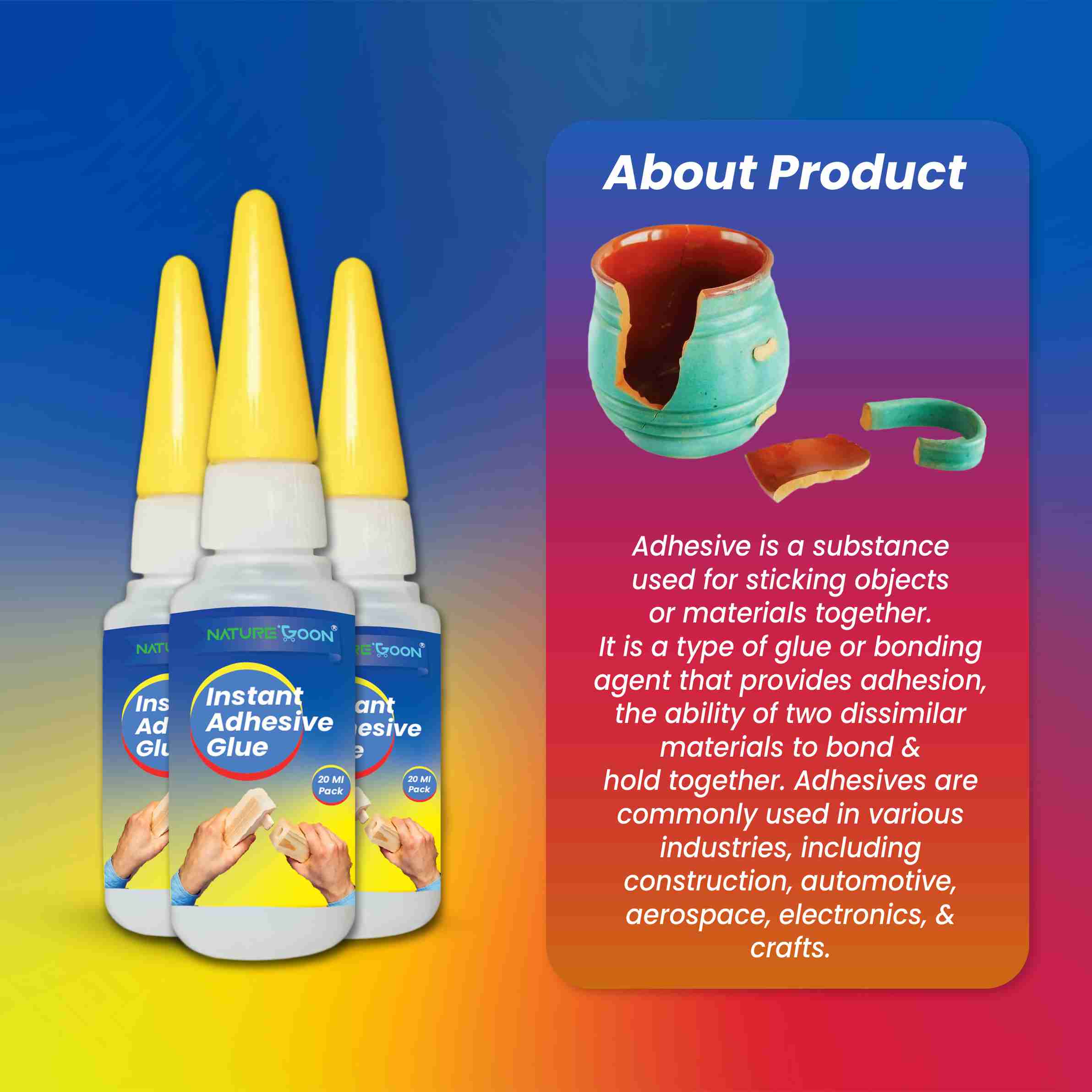Naturegoon Premium Instant Adhesive Ultra-Fast Super Glue 20 ml ...