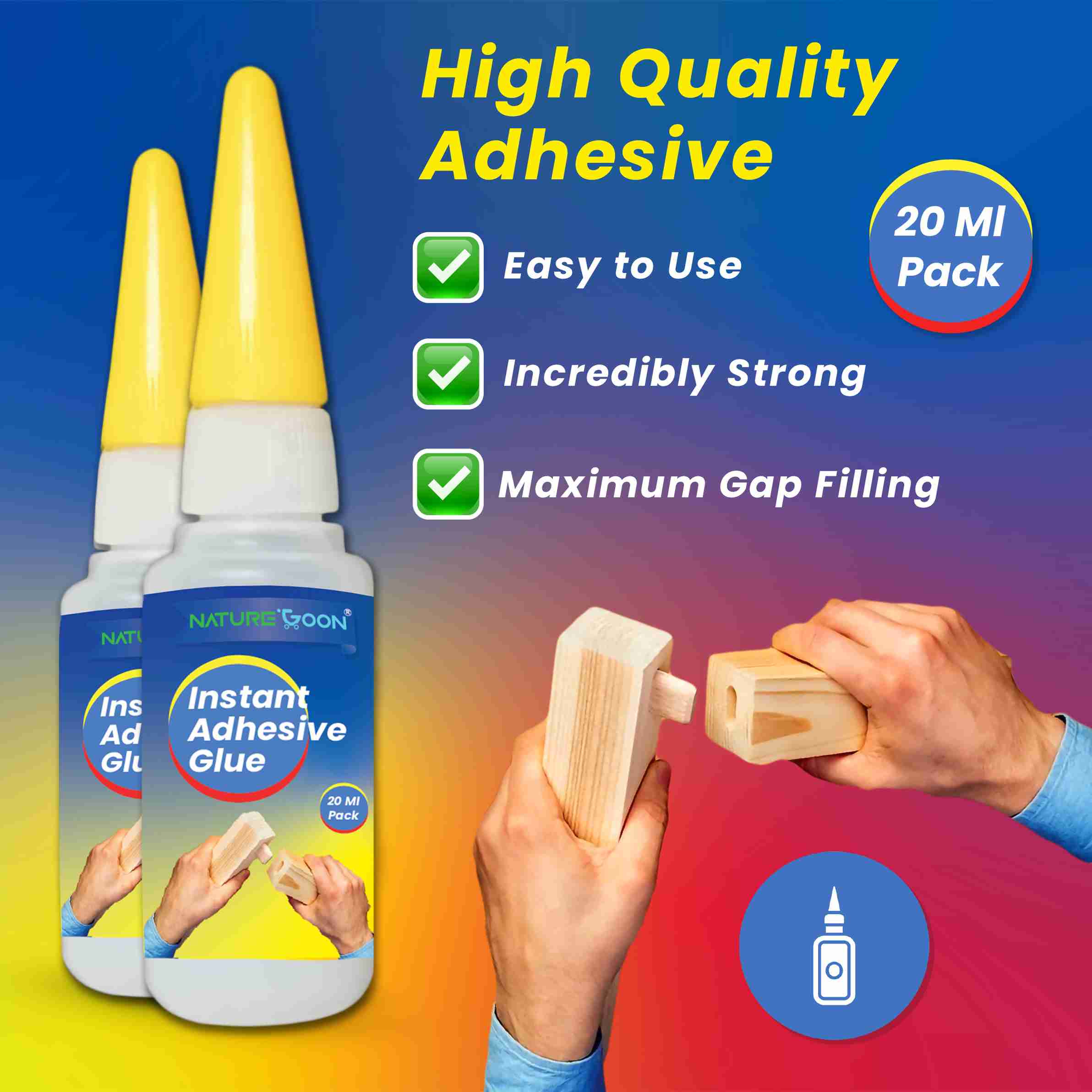 Naturegoon Premium Instant Adhesive Ultra-Fast Super Glue 20 ml ...