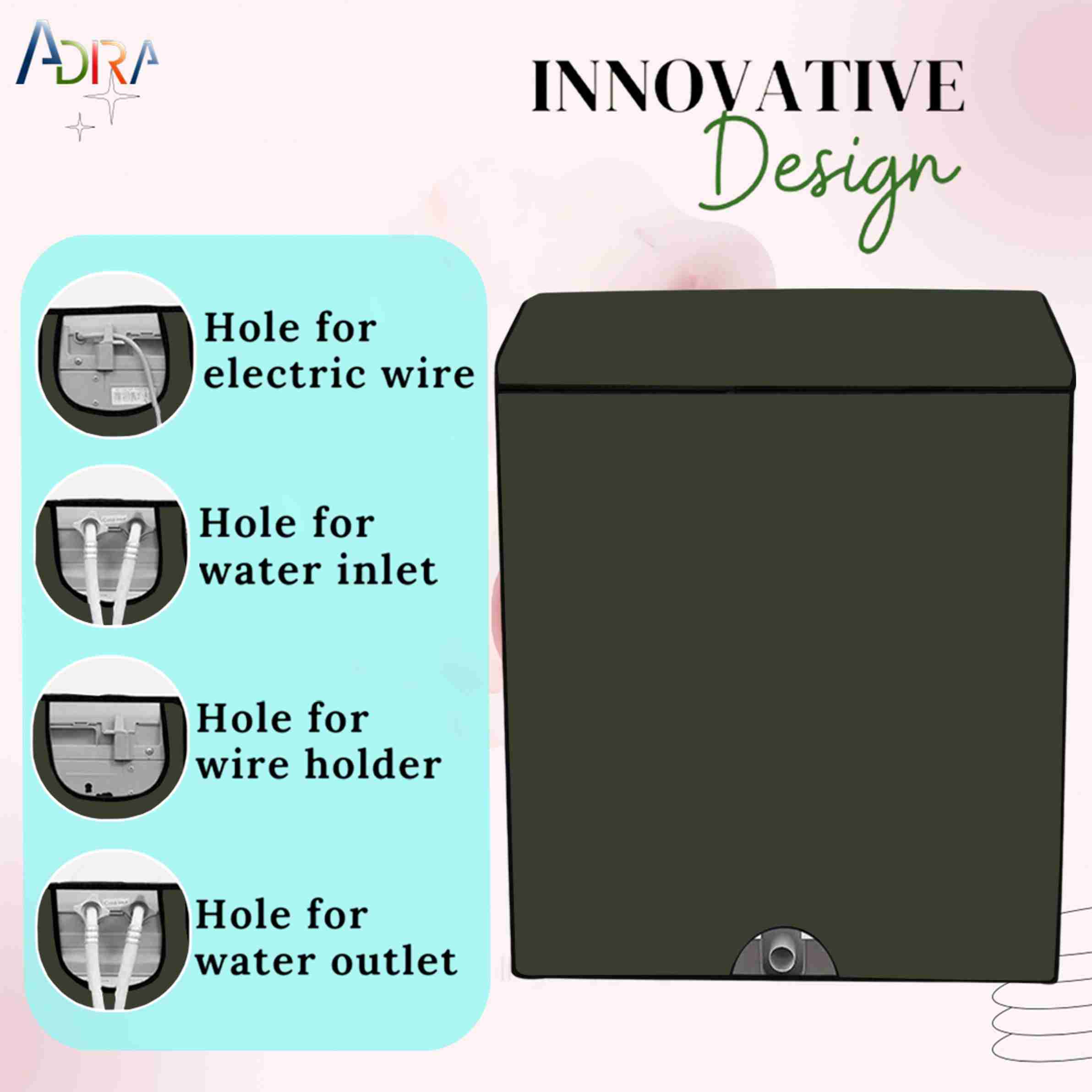 Adira Semi-Automatic Washing Machine Cover for 8 to 9 Kg Price in India ...