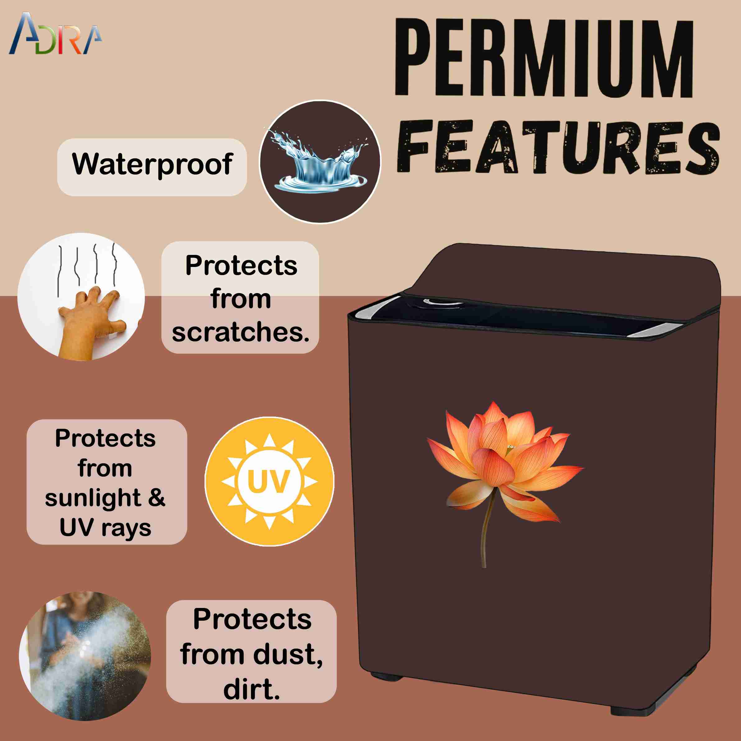 Adira Semi-Automatic Washing Machine Cover Price in India - Buy Adira ...