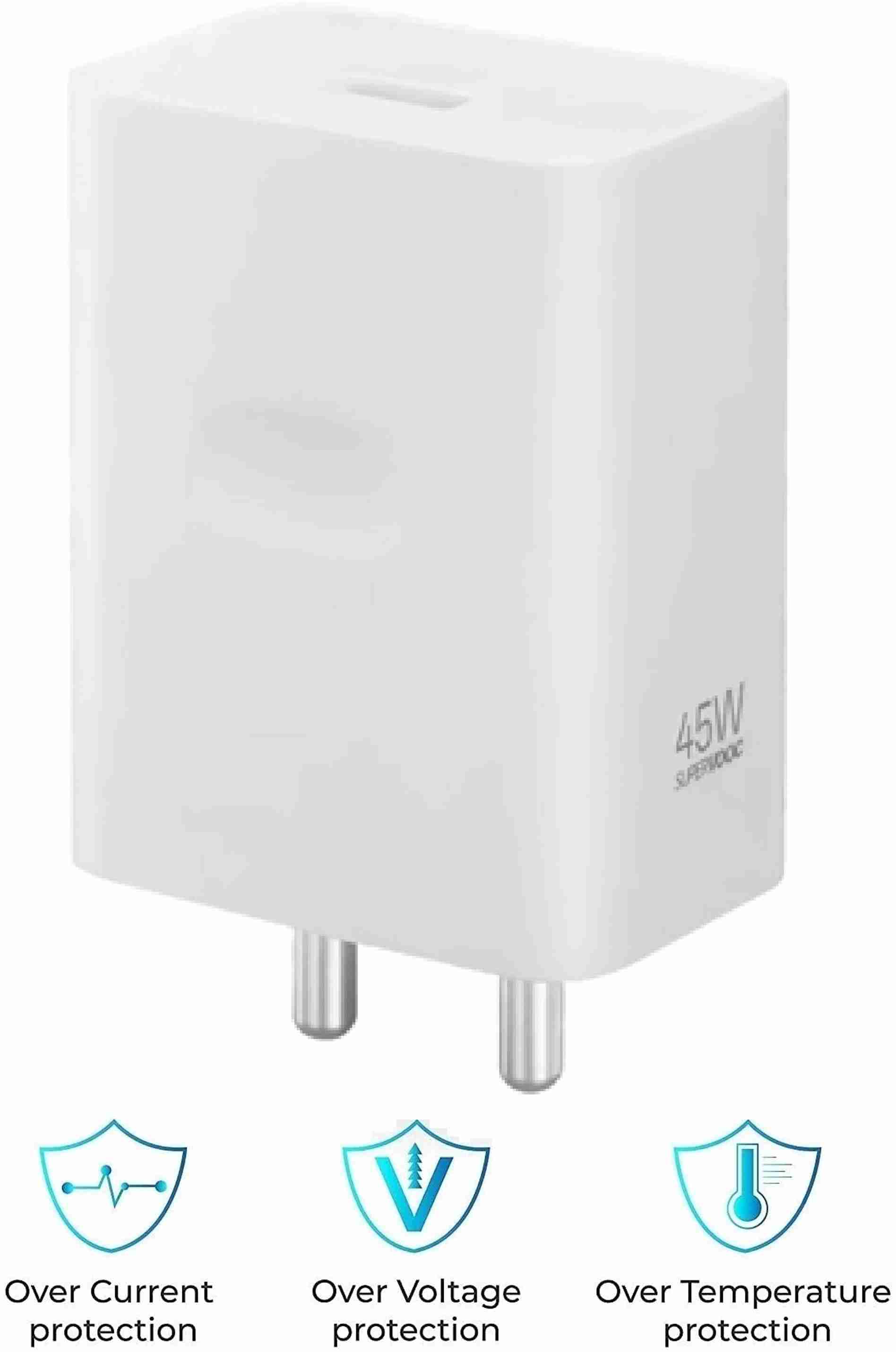 OPPO 45 W SuperVOOC 4 A Wall Charger for Mobile with Detachable Cable ...