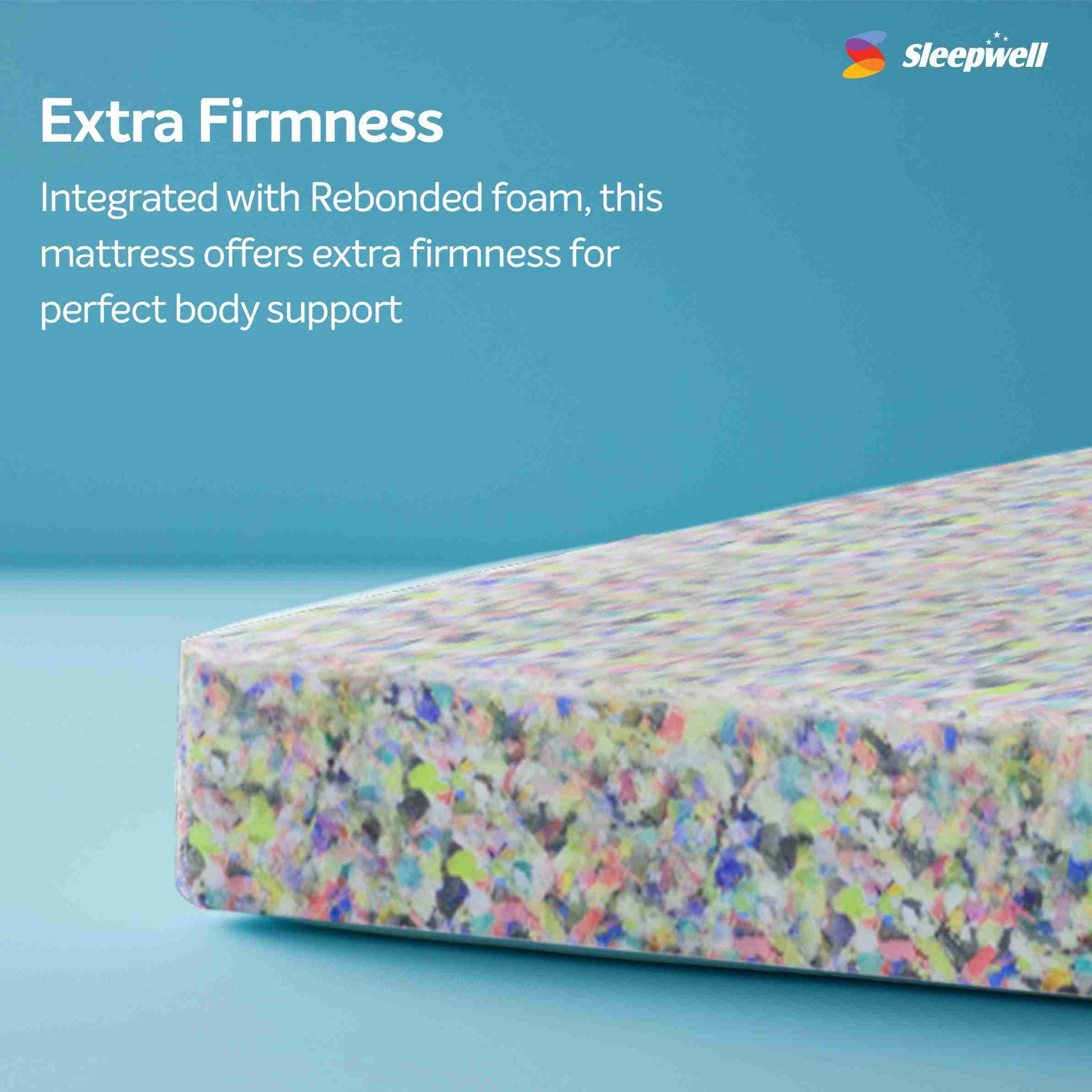 Sleepwell Durafirm Classic, Rebonded Foam, Extra Firm, Quiltec Plush ...