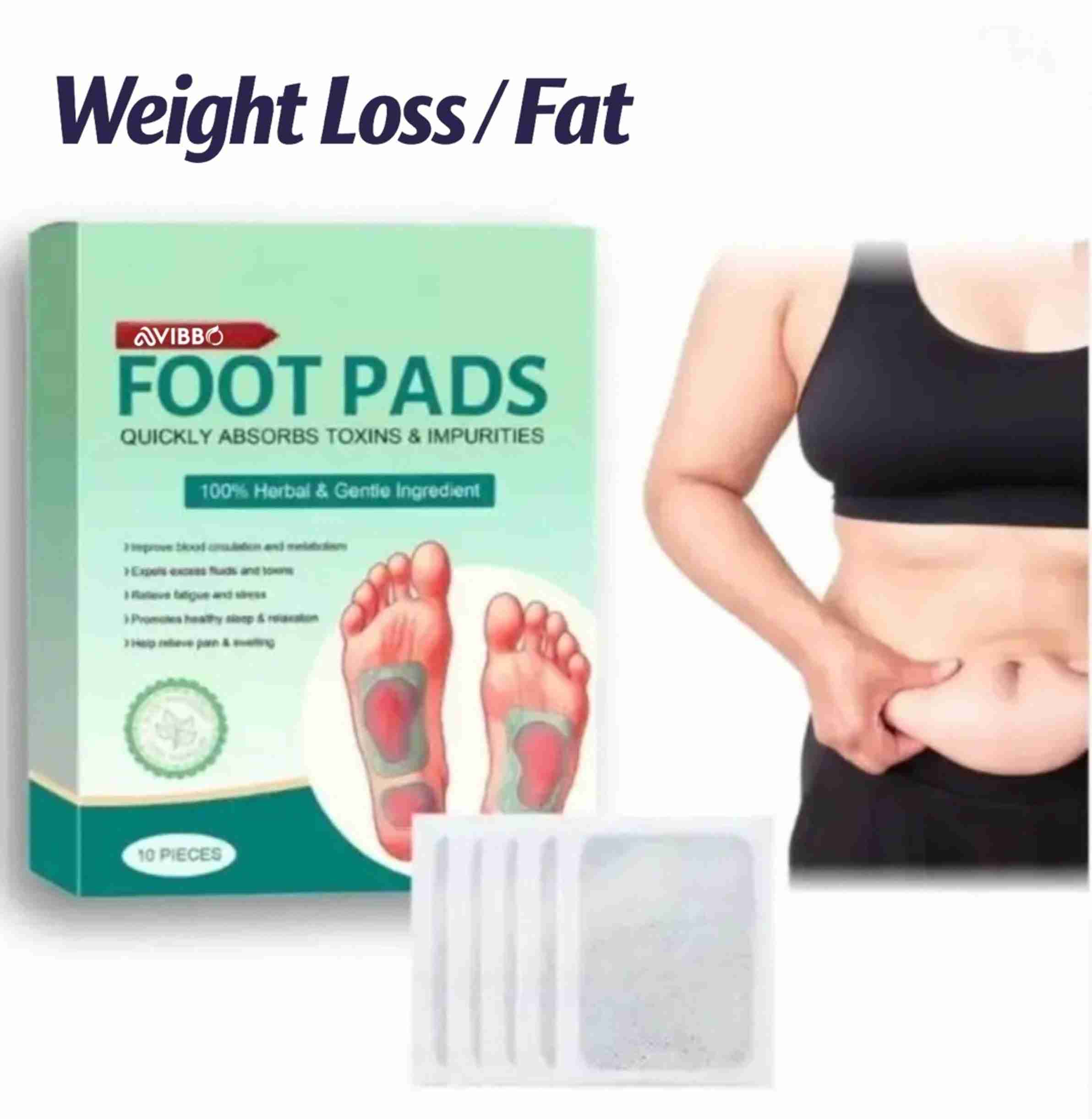 Avibbo Ginger Foot Patch for Weight Management Body Balance Care ...