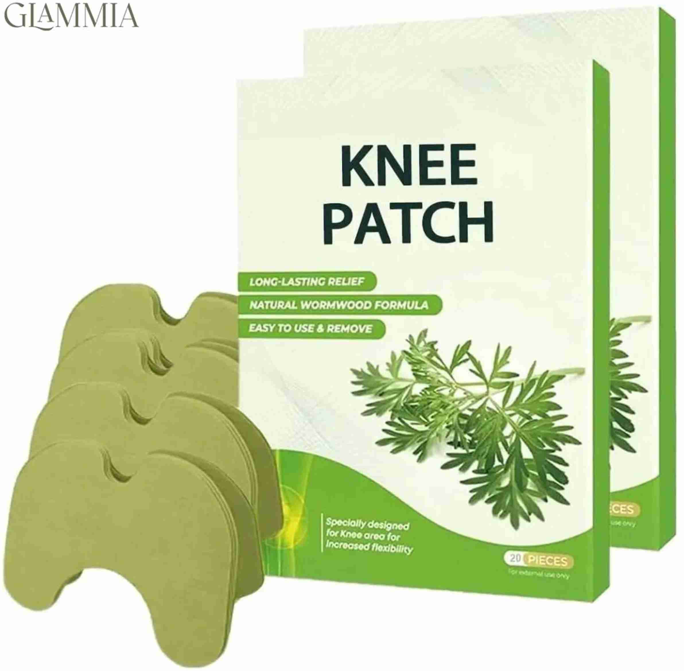 GLAMMIA Herbal Knee Patches | With Pain Easing Properties Plaster ...