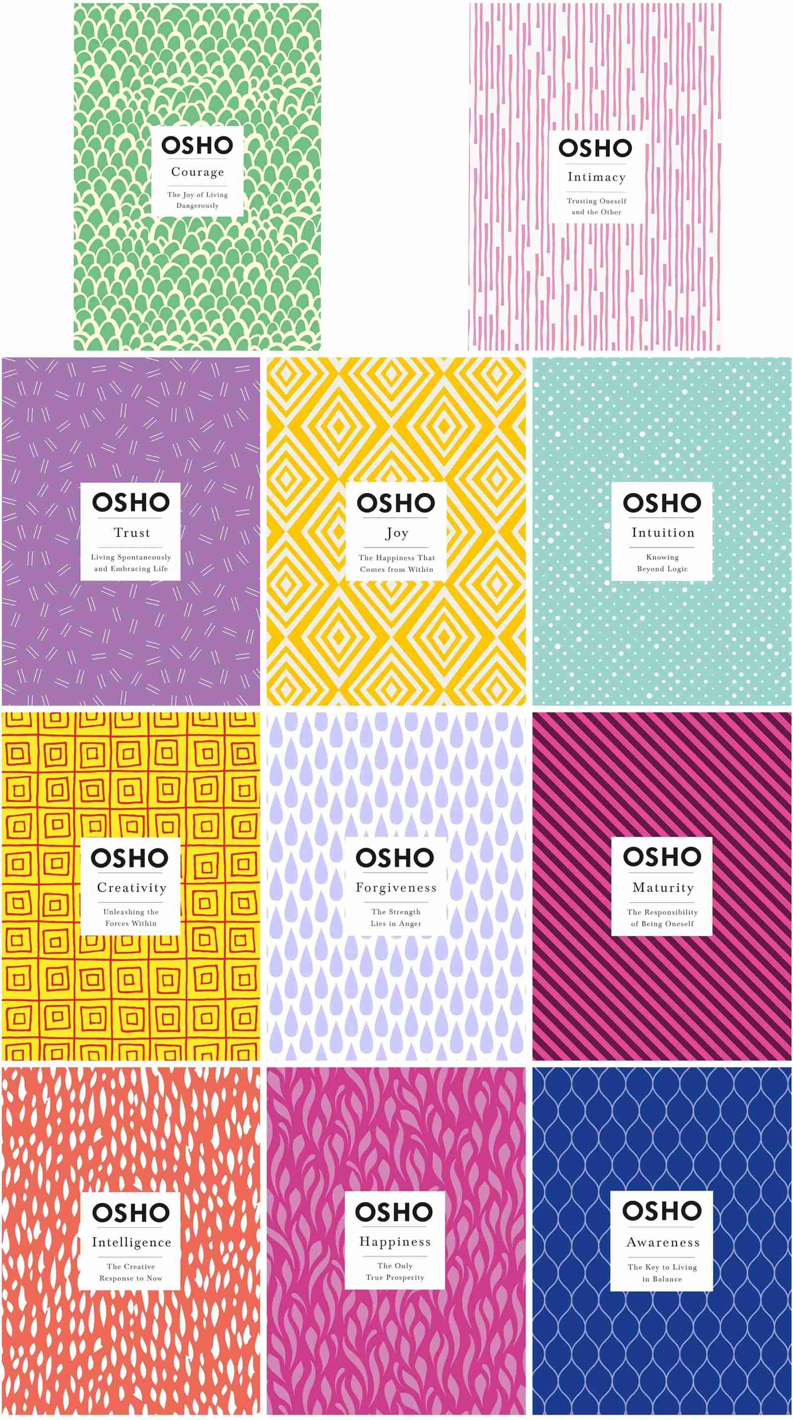 Osho Best 11 Book Set Courage Intimacy Trust Joy Intuition