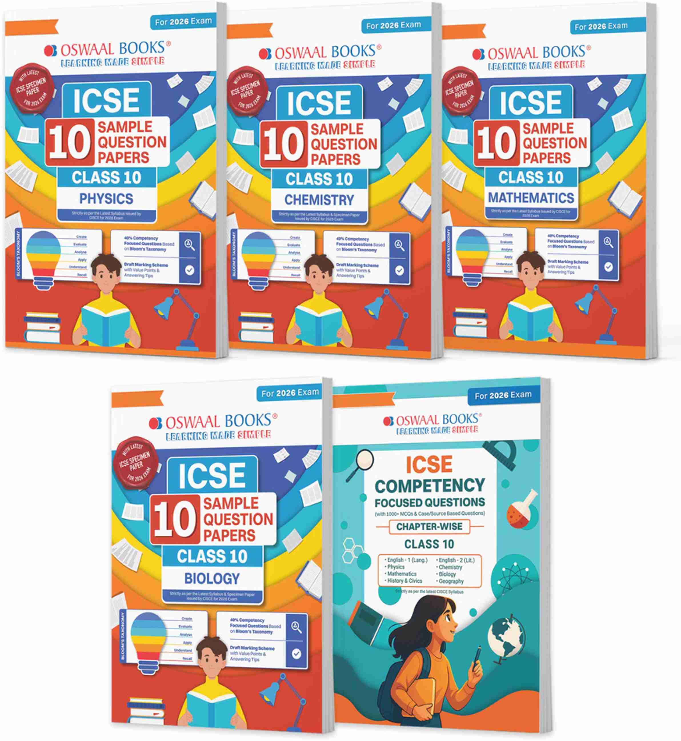Oswaal ICSE Class 10, 10 Sample Question Papers + Competency Focussed ...