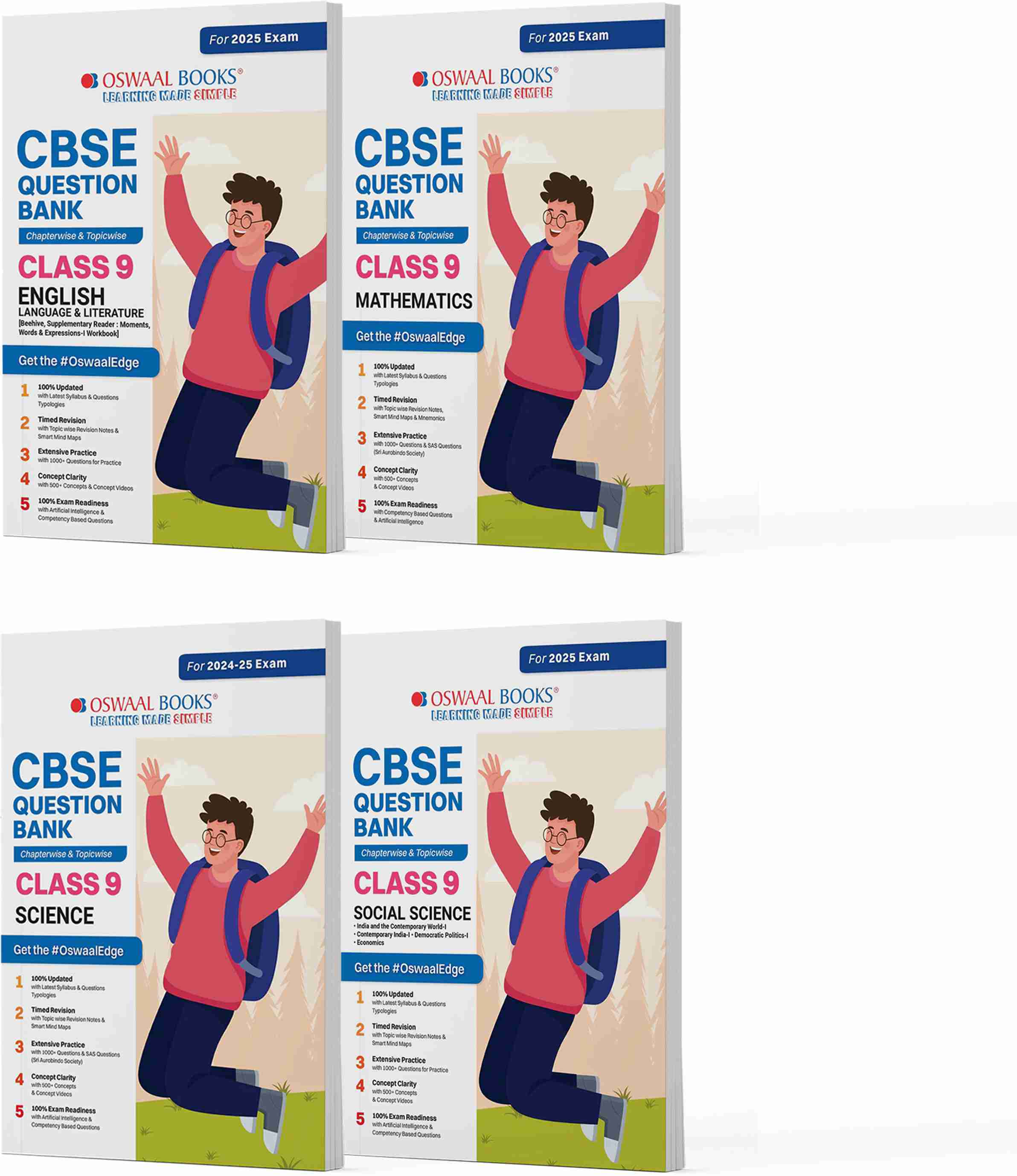 Oswaal Cbse Question Bank Class 9 English, Math, Science & Social ...