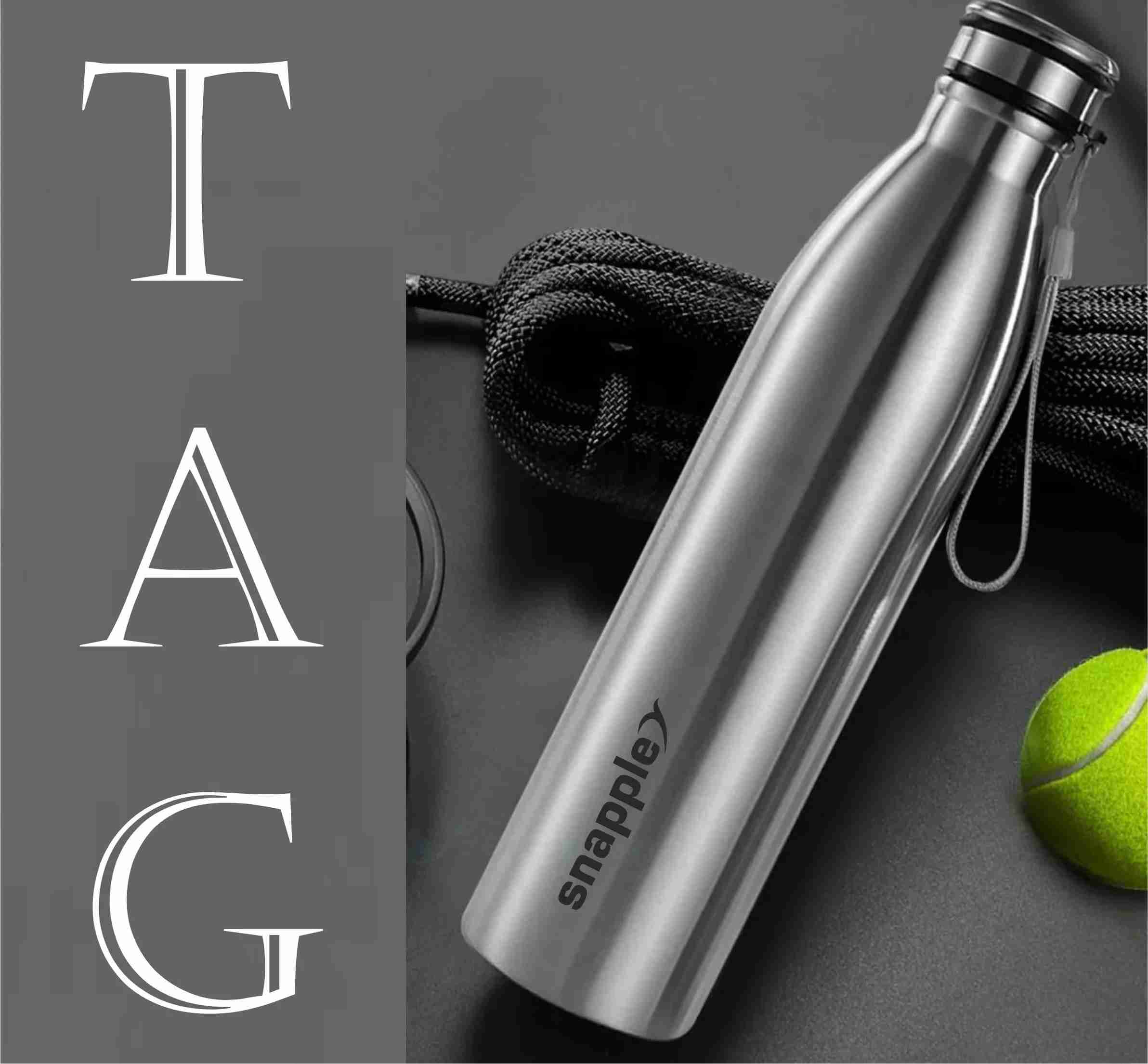 Snapple TAG Stainless Steel Water Bottle Single Wall ISI Certified 1000 ...